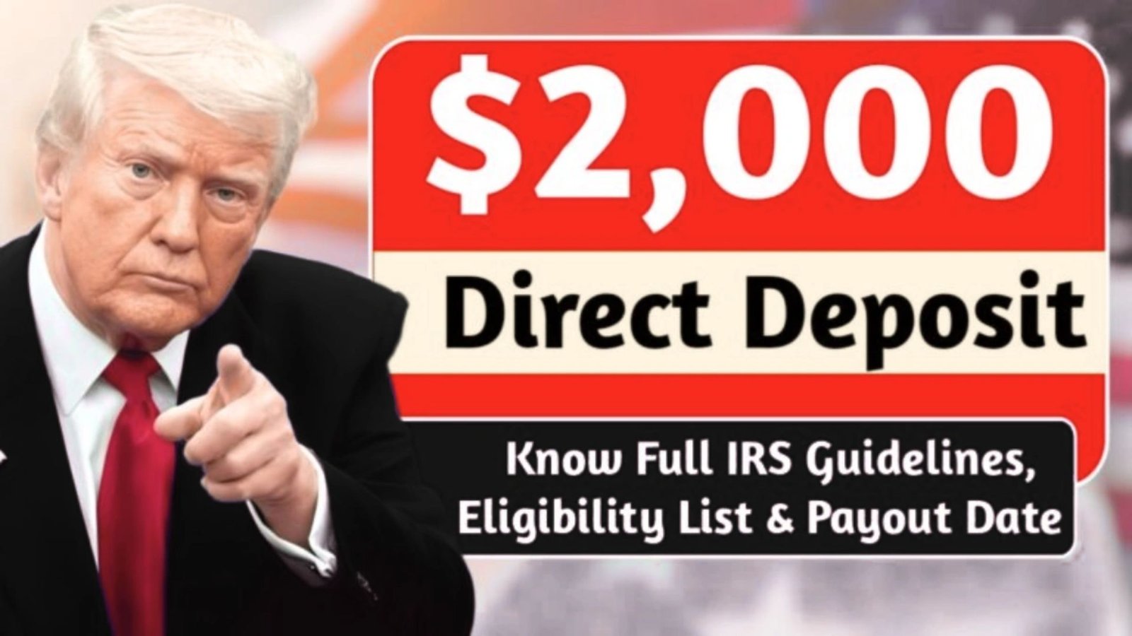 $2,000 Direct Deposit 2025: Full IRS Guidelines, Eligibility List, and ...