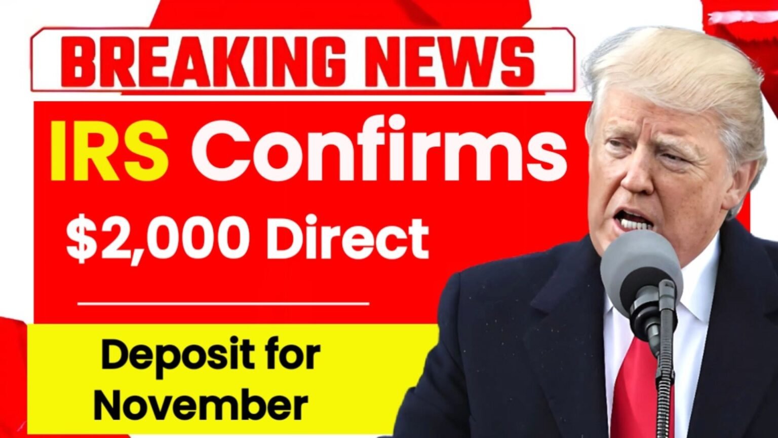 IRS Confirms $2,000 Direct Deposit for November 2025: Eligibility ...